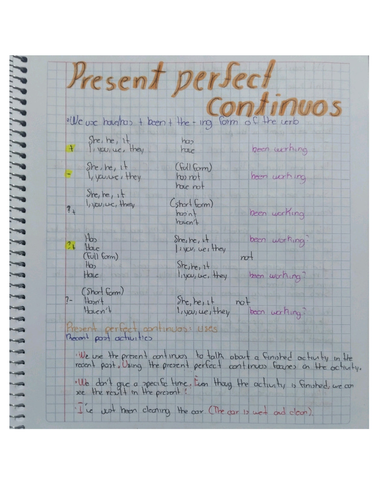 Presente Perfecto Guide Activities Con Apuntes | PDF