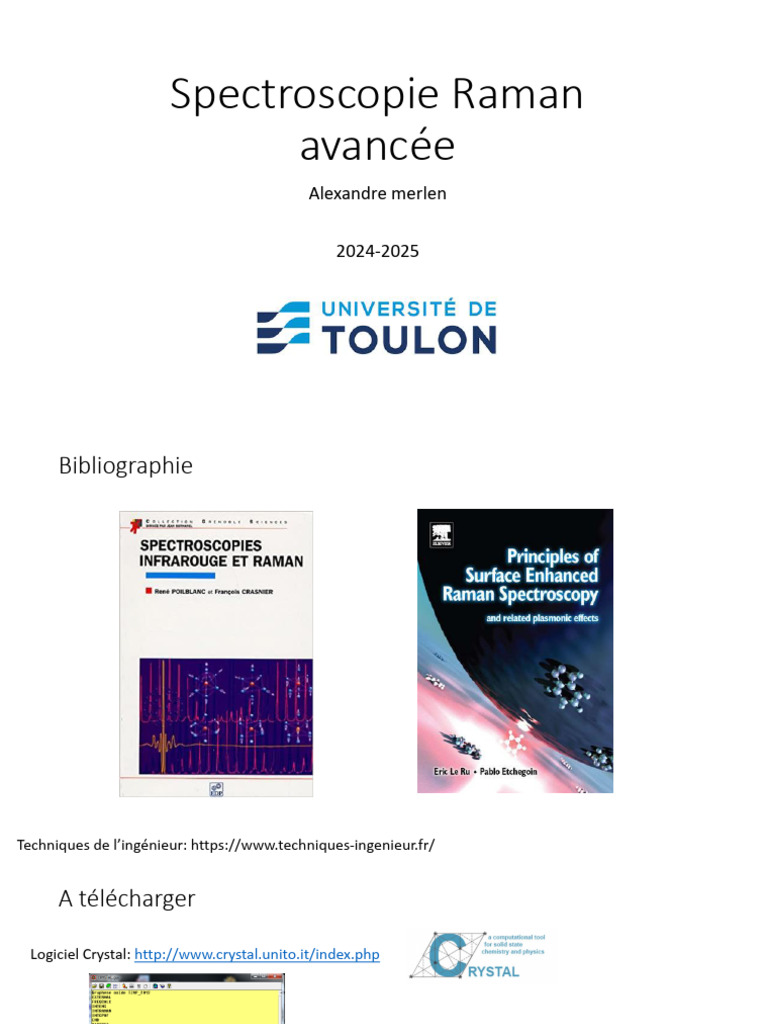 Introduction à la spectroscopie Raman | PDF | Spectroscopie Raman ...