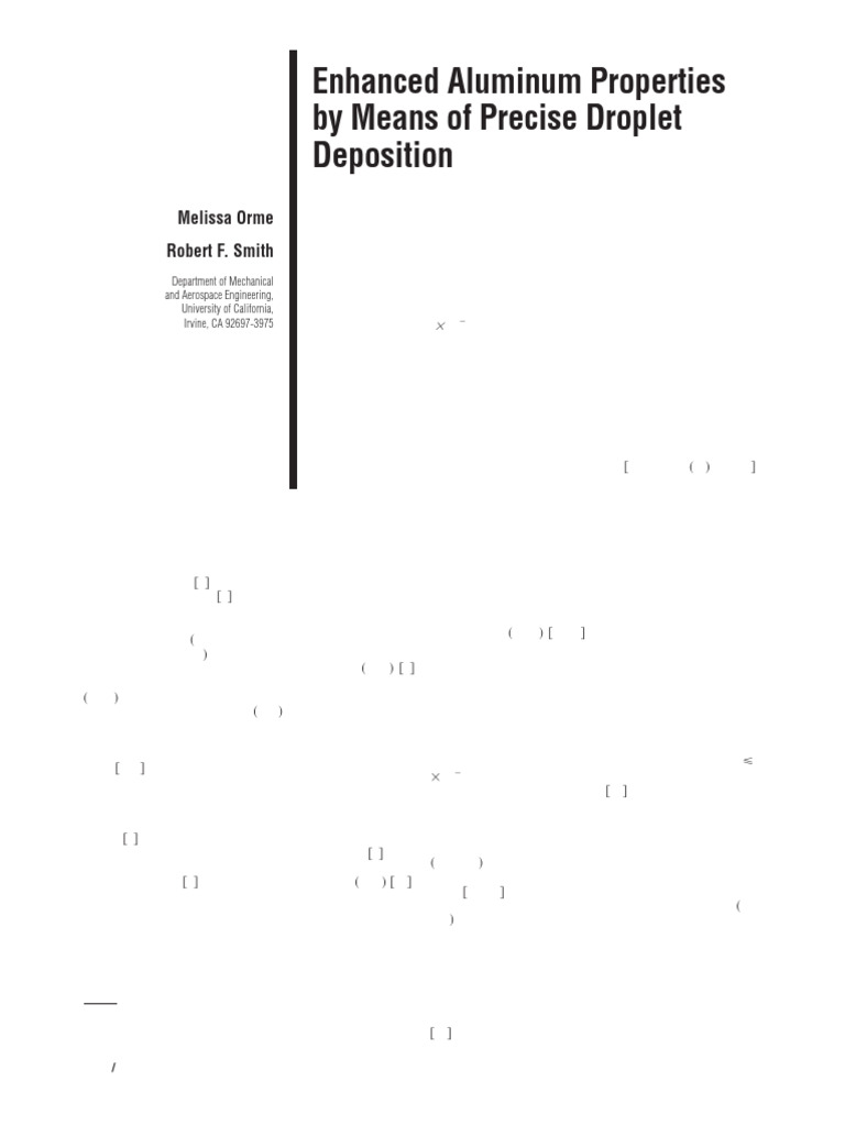 Enhanced Aluminum via Droplet Deposition | PDF | Aluminium | Strength ...