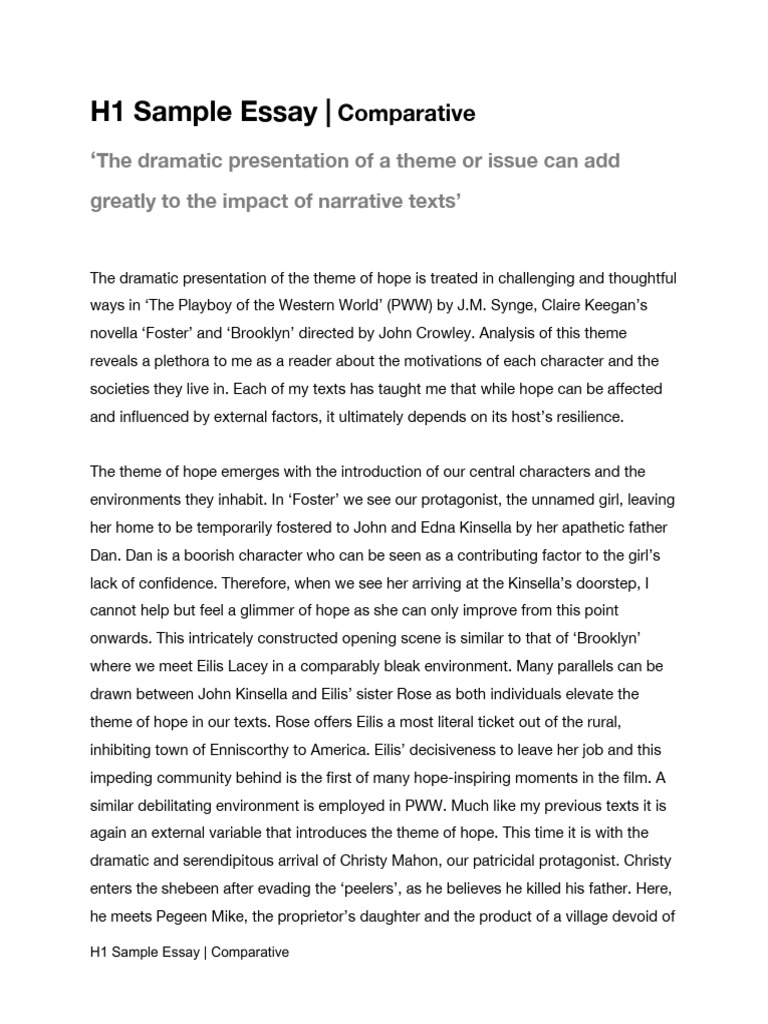 Sample Essay-H1 | PDF
