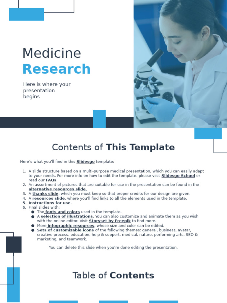 Medicine Research by Slidesgo | PDF | Planets | Saturn