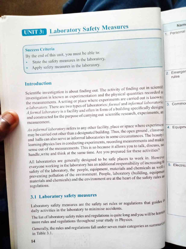 Unit 3 - Laboratory Safety Measures | PDF