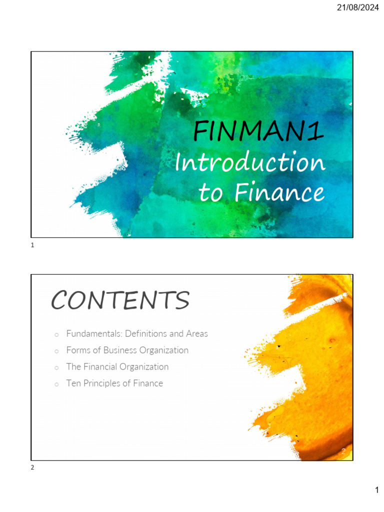 Introduction To Finance | PDF | Efficient Market Hypothesis | Stocks