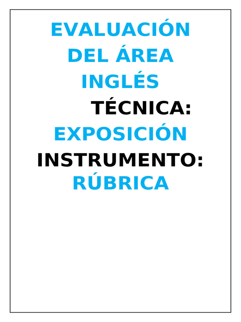 Evaluation of English 2do - 3ro-4to para Corregir | PDF