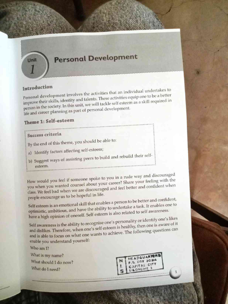 Unit 1 - Personal Development | PDF