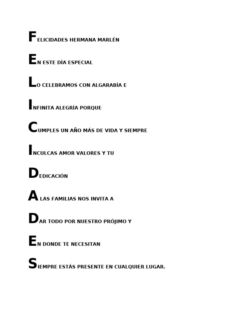 Acróstico Mami | PDF | Cocina, comidas y vino | Poesía