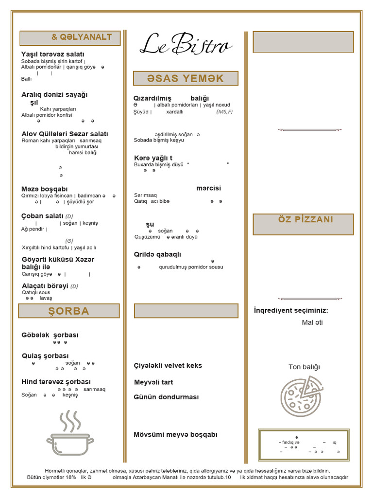 Le Bistro Menu 2024 - Edited | PDF