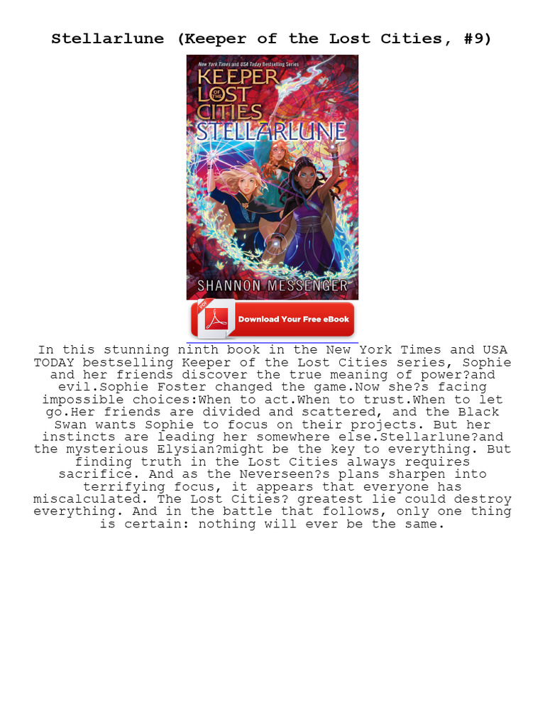 Book Stellarlune Keeper of The Lost Cities 9 Download For Free Trial | PDF