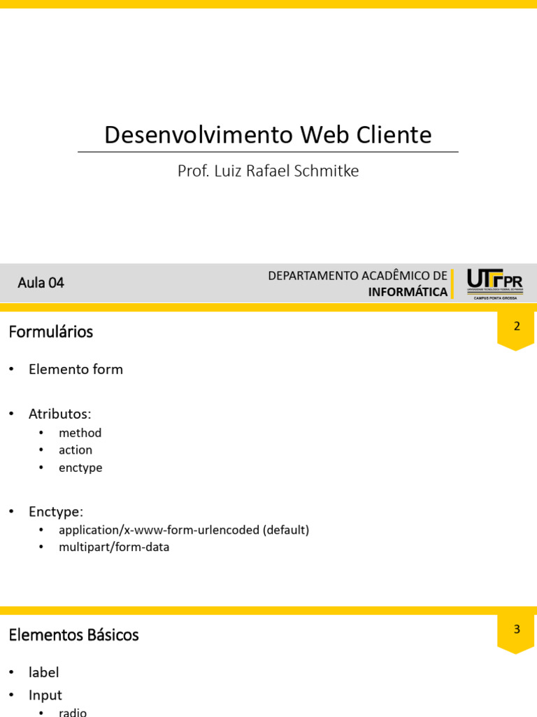 Aula 4 - Formulários | PDF