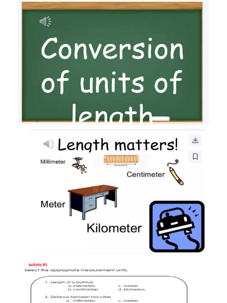 Conversion of Units of Length | PDF