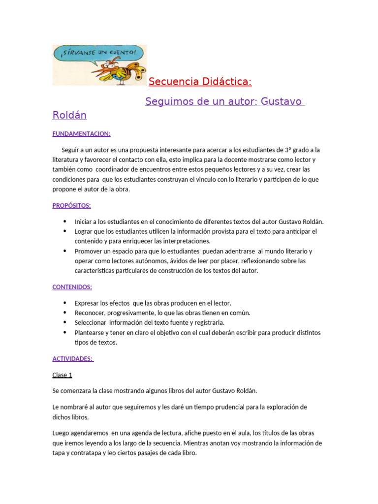 Sec Did Gustavo Roldan | PDF | Autor Sec Did Gustavo Roldan | PDF | Autor
