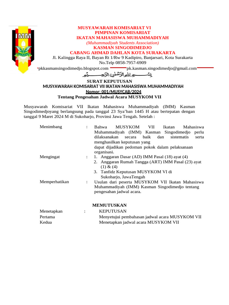 Surat Keputusan | PDF