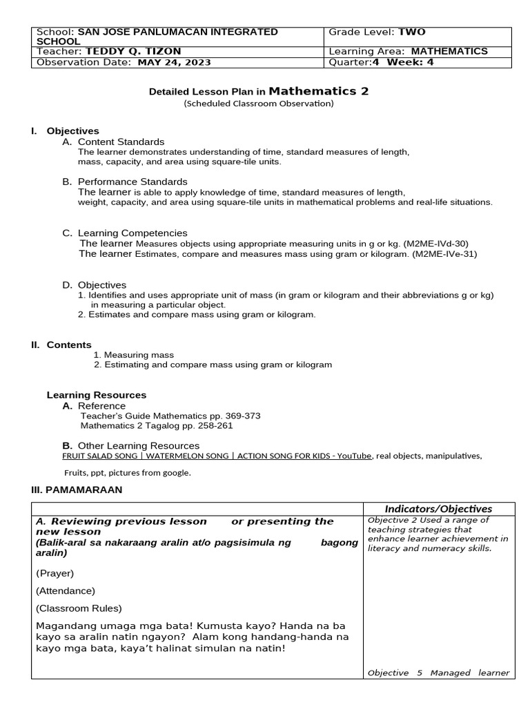 Final Cot 2 Math 2 Teddy Q. Tizon | PDF
