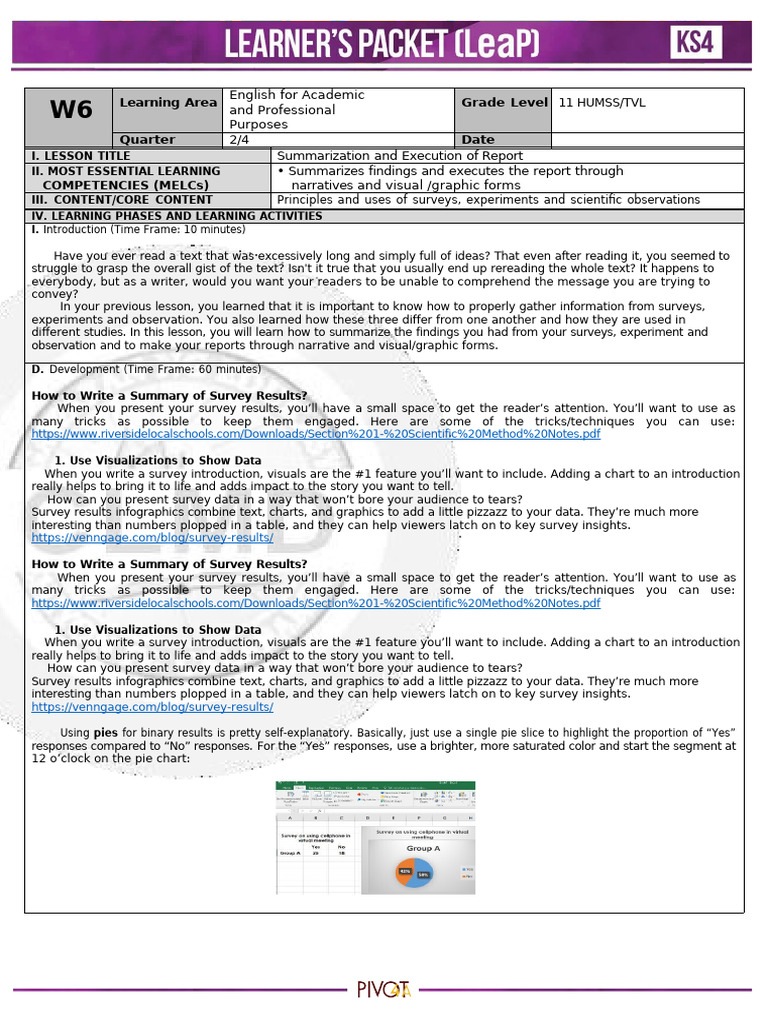 Q4 Applied Eapp WK6 | PDF | Learning | Information