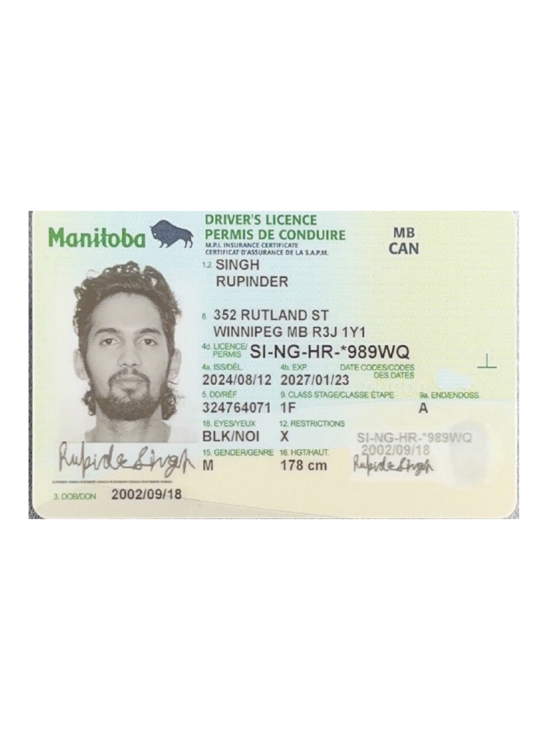 Manitoba Class 1 License | PDF