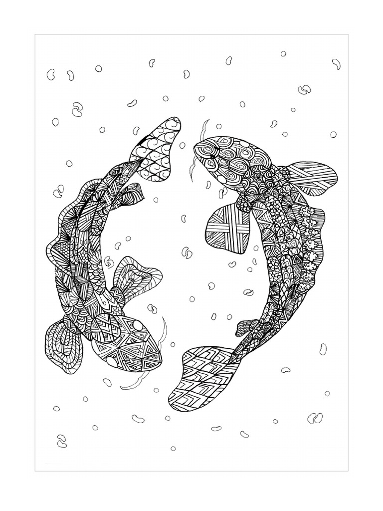 Mandala Zentangle Carpe Koi by Chloe | PDF