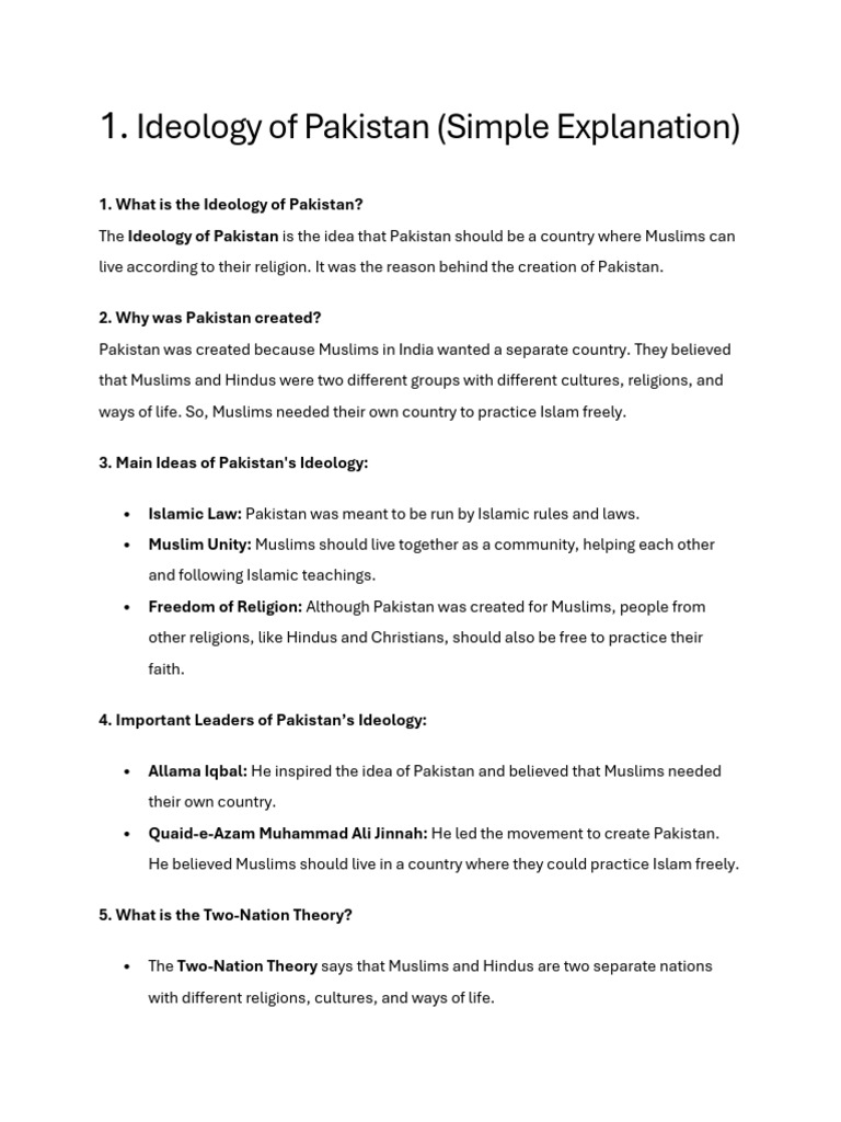 Ideology of Pakistan by SegZa - 013112 | PDF | Two Nation Theory ...