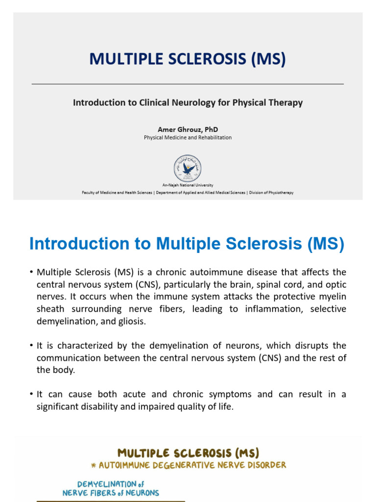Multiple Sclerosis (MS) 2 | PDF | Multiple Sclerosis | Autoimmune Disease