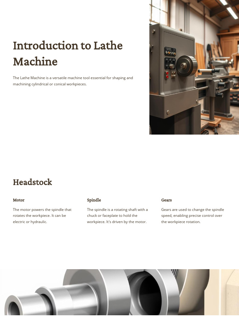 Introduction To Lathe Machine | PDF | Secondary Sector Of The Economy ...