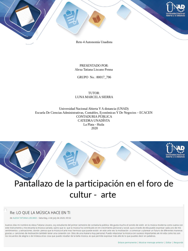 Reto 4 Autonomía Unadista - Alexa Tatiana Liscano Penna - Grupo 80017 ...