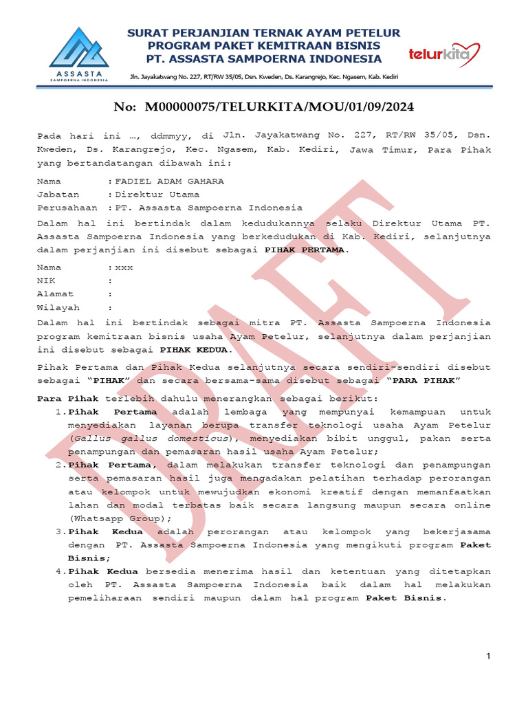 Mou Ayam Draft | PDF