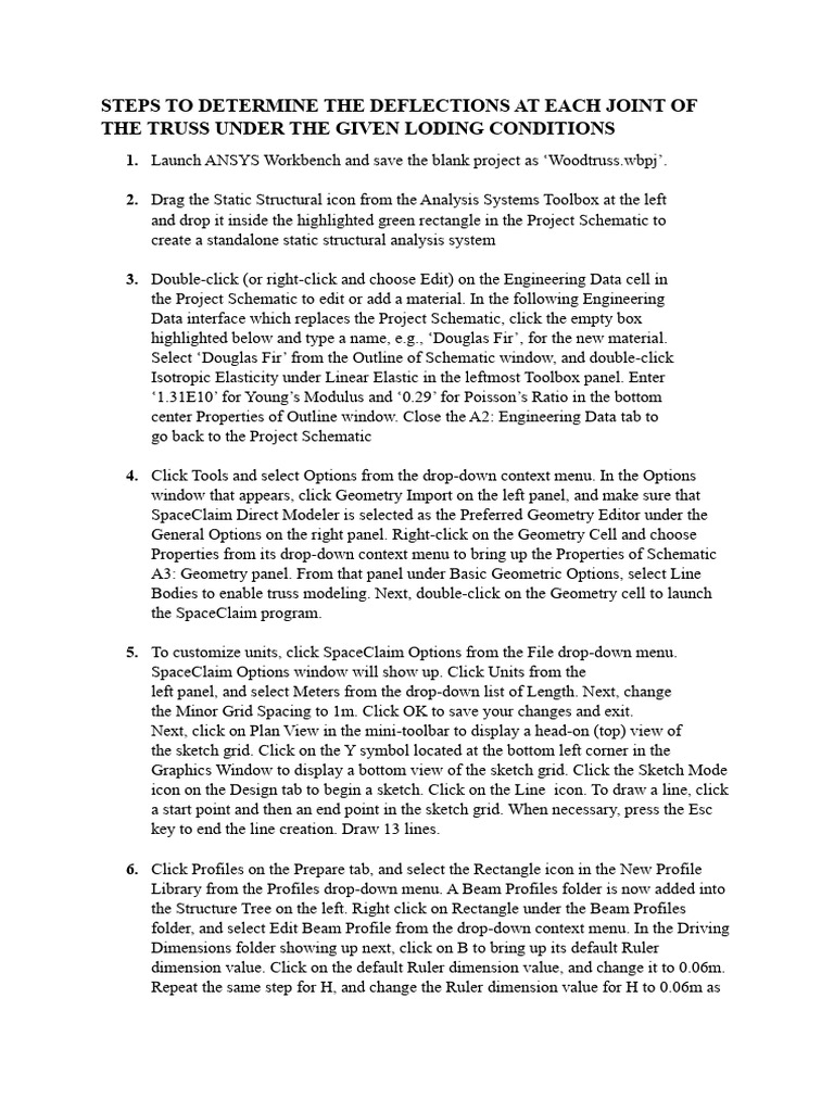 Ansys Truss Pdf Force Truss