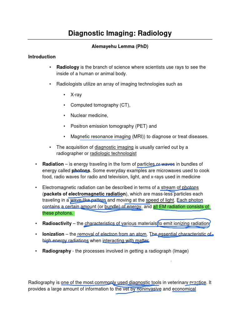 Radiology: Understanding Diagnostic Imaging | PDF | Radiation ...