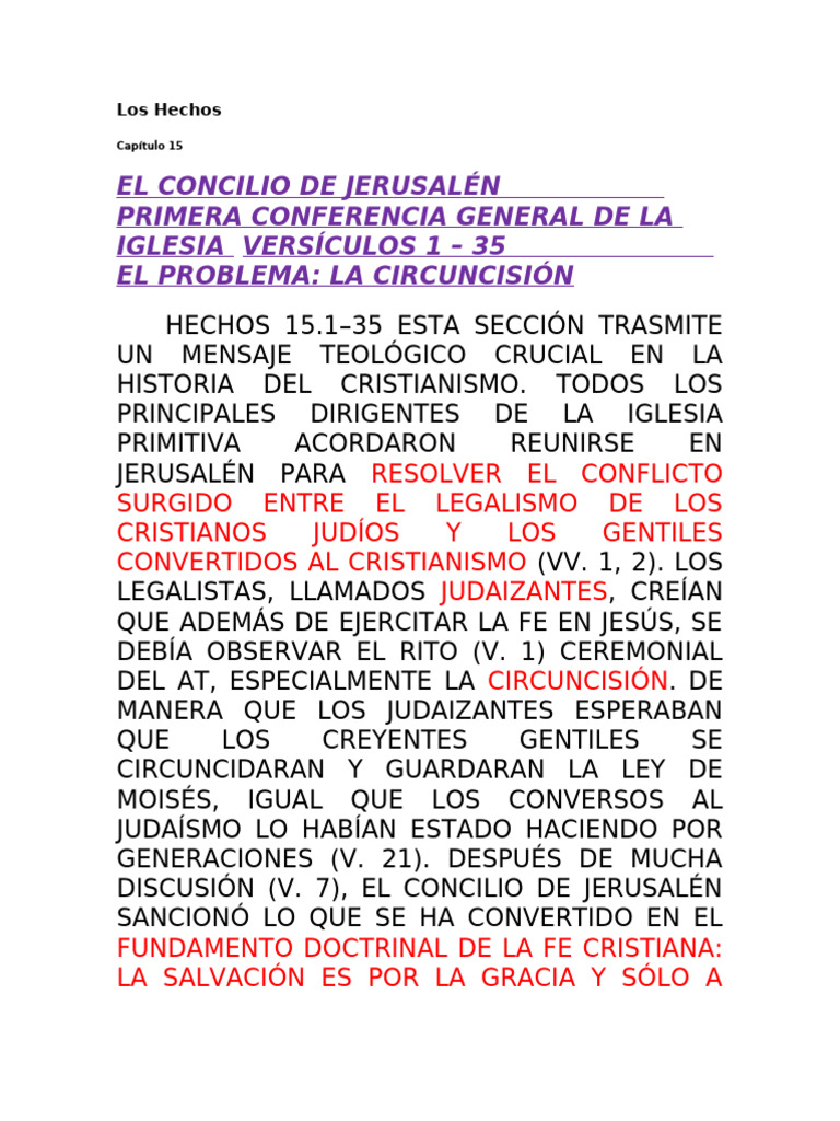 Los Hechos CAP 15 | PDF | Bernabé | Pablo el apóstol
