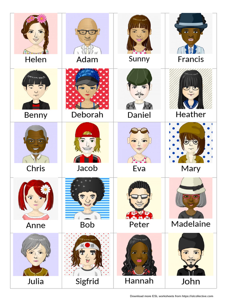 Guess-Who-Boardgame-With-20-Characters - 89982 G | PDF | Human ...