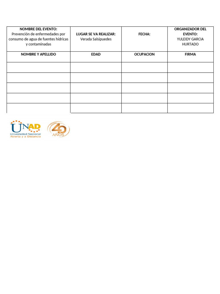 Tabla de Registro | PDF