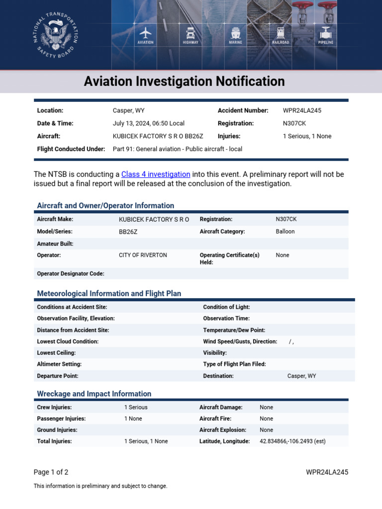 Aircraft Incident Investigation Report | PDF | Aircraft | Aviation