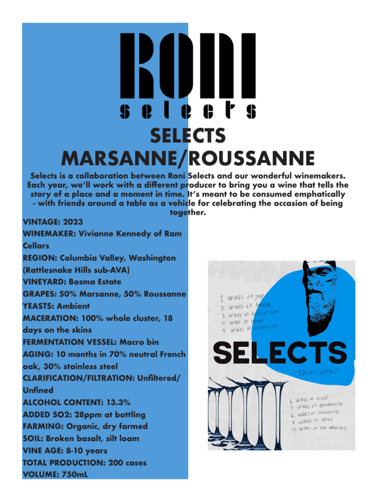 SELECTS - Marsanne Roussanne | PDF