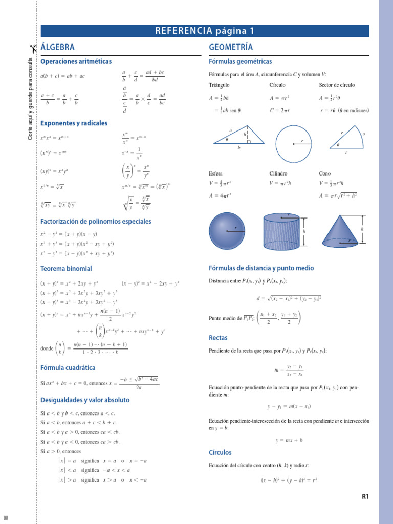 Formulas Geometricas | PDF | Conceptos matemáticos | Geometría euclidiana
