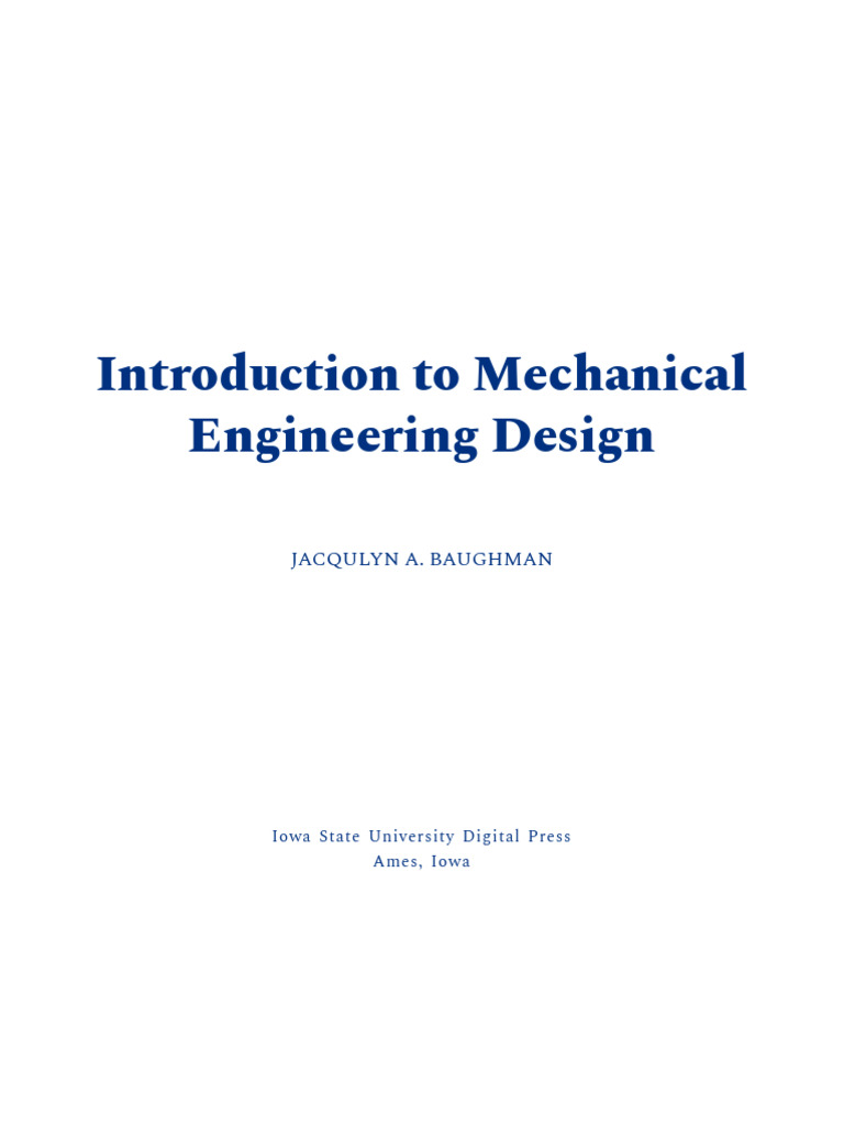 Introduction To Mechanical Engineering Design | PDF | Sustainability ...