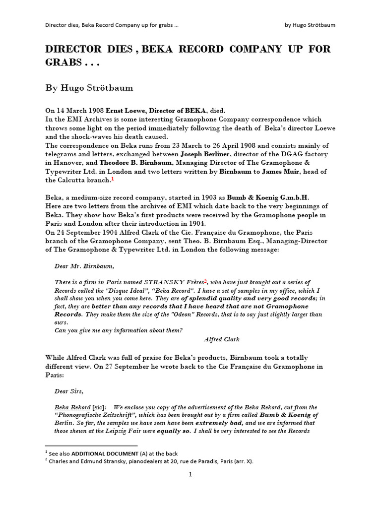 BEKA Director Dies 1908 | PDF | Debits And Credits | Financial Economics