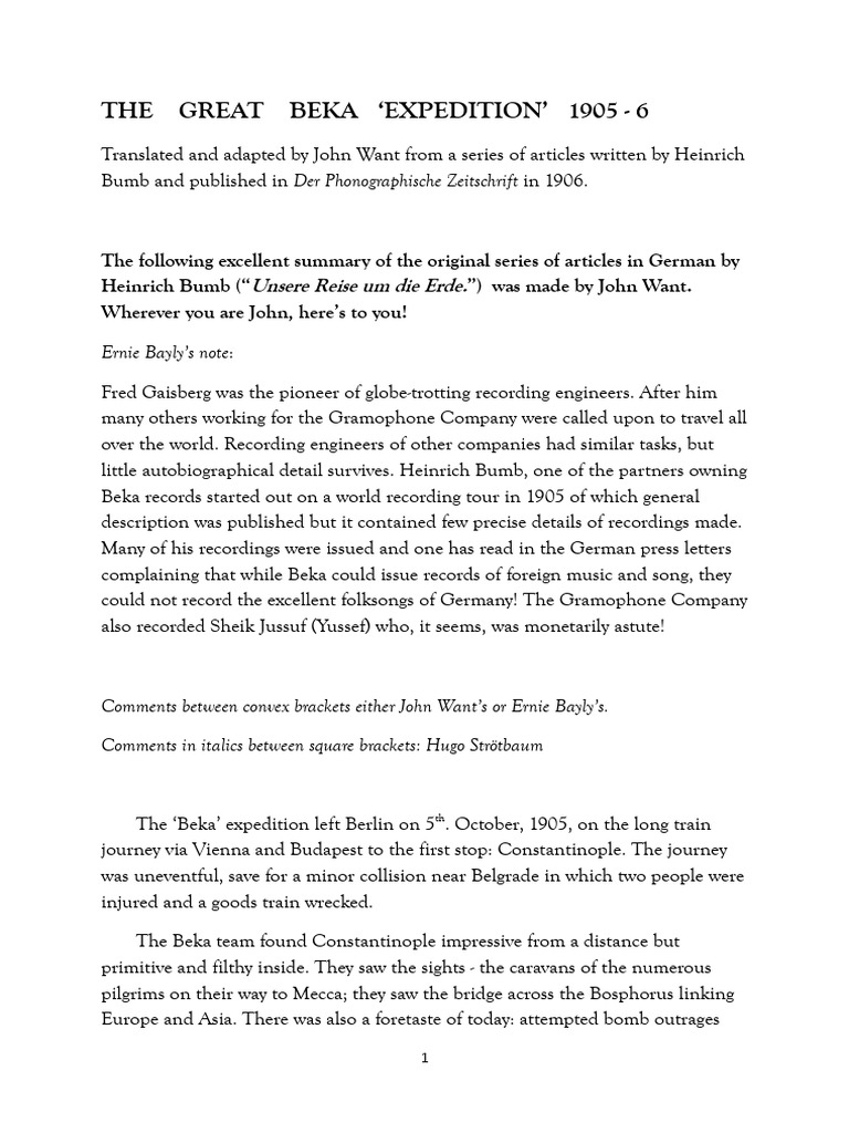 The Great BEKA Expedition 1905 6 | PDF | Steamship | Empire Of Japan