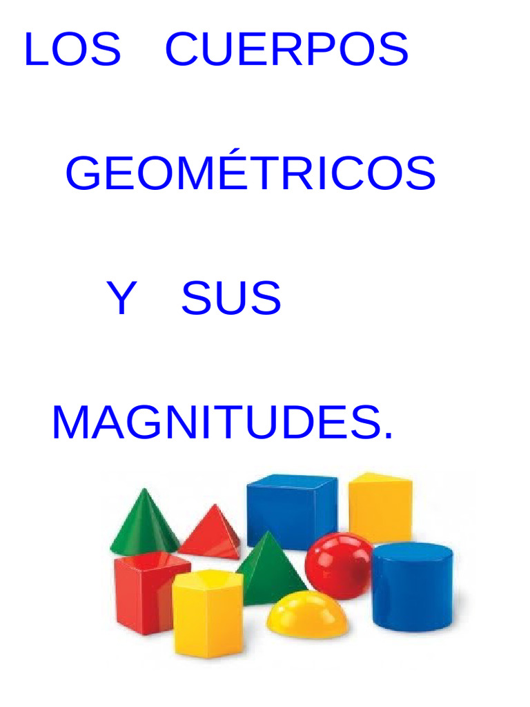 Los Cuerpos Geométricos y Sus Magnitudes | PDF
