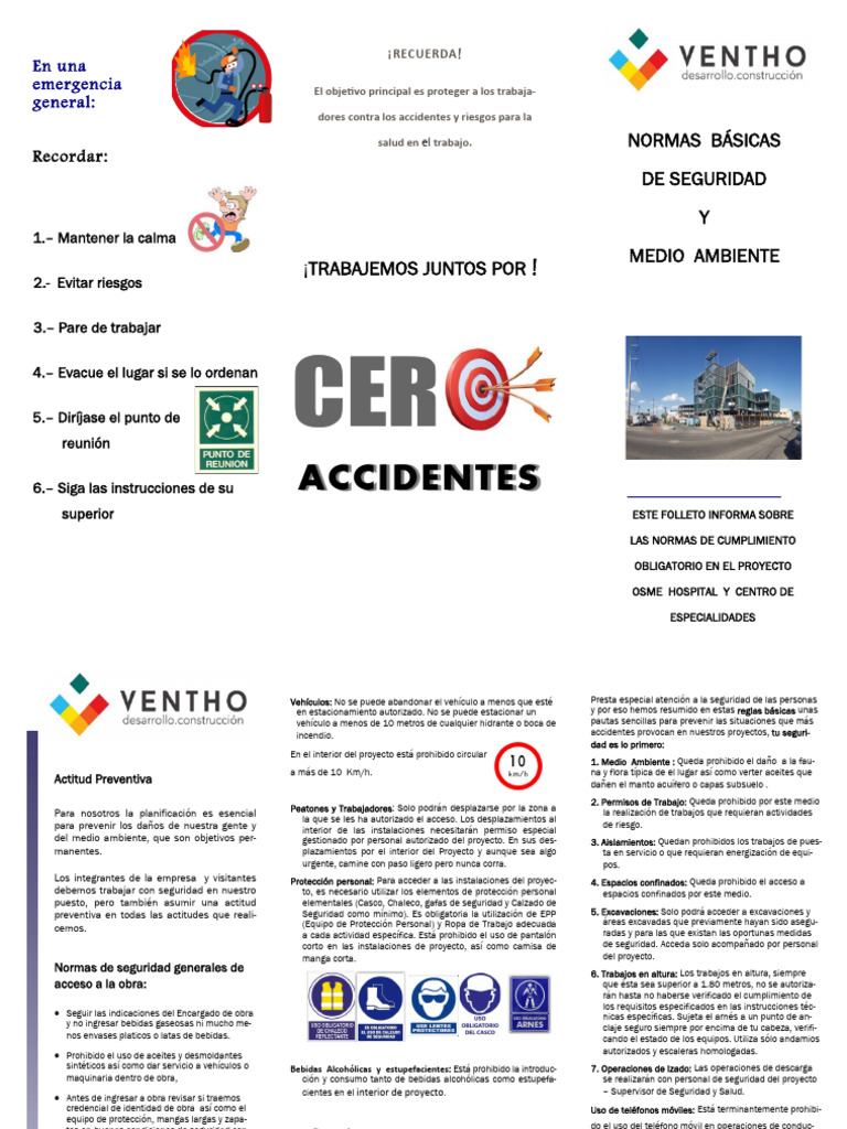 Triptico Seguridad Ventho Ok | PDF