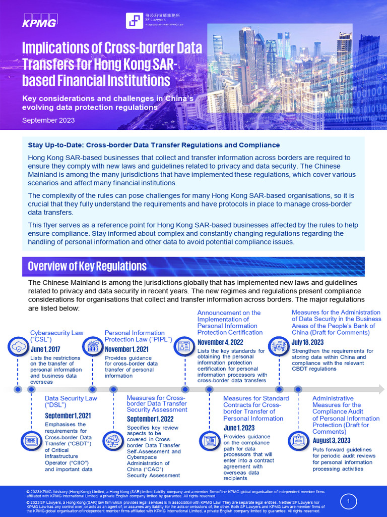 Cross-Border Data Transfer Guide for HK | PDF | Regulatory Compliance | Hong Kong