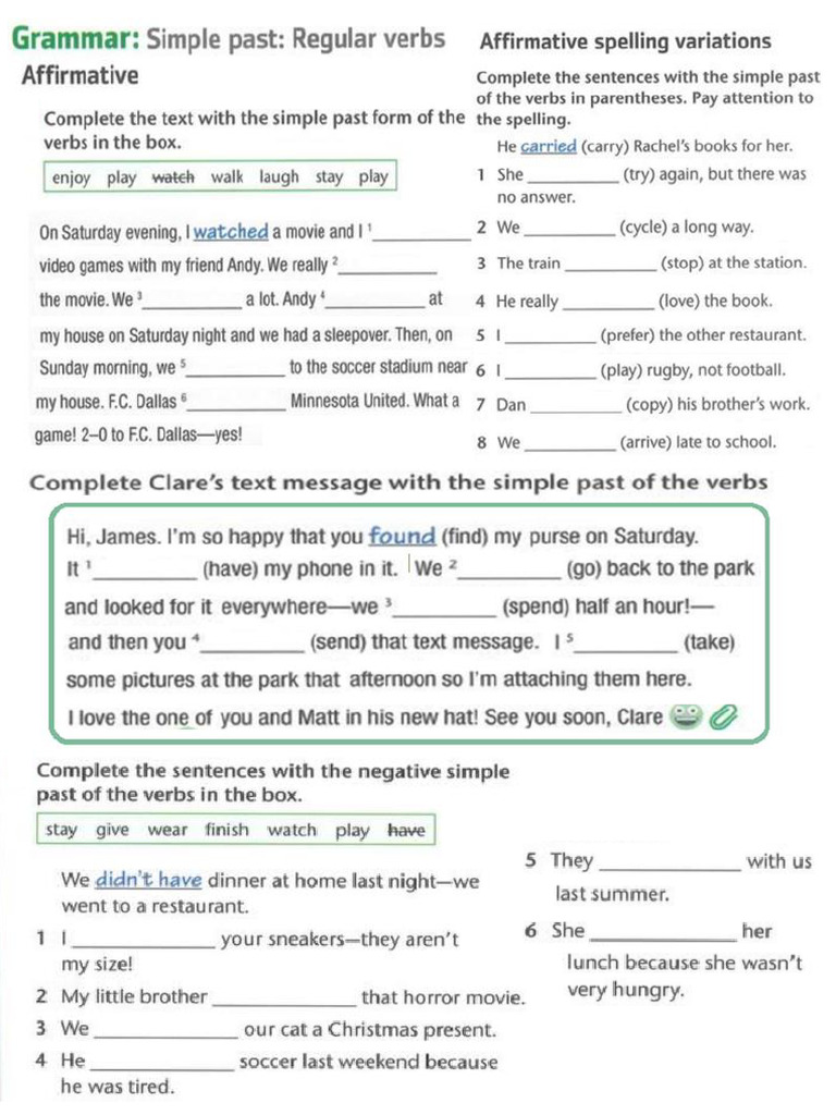 Ejerc Link It 2 - Past Simple and Comp Adj | PDF