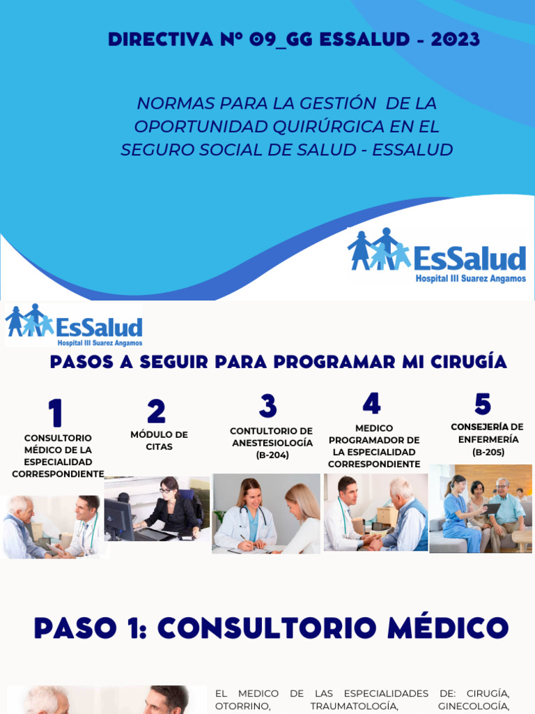 Proceso Quirúrgico en ESSALUD: MOPRI | PDF | Especialidades Medicas ...