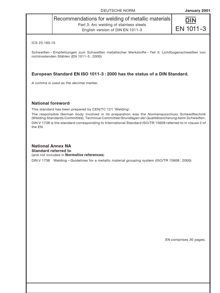 En 1011-3 | PDF | Metrology | Reference