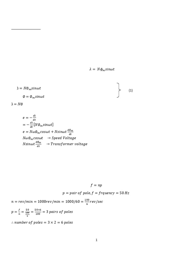 Electrical Machines II Tutorial | PDF | Physical Quantities | Electrical Equipment