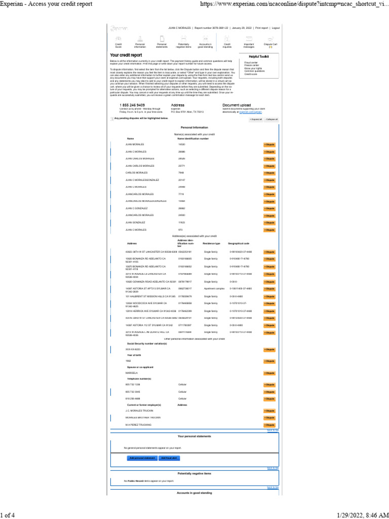 Experian - Access Your Credit Report66 | PDF | Credit History | Credit