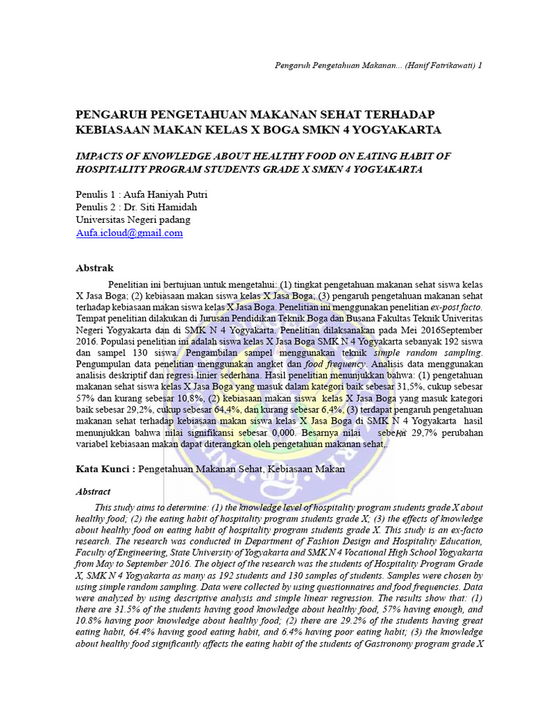 Artikel - Ilmiah Aufa Haniyah Putri | PDF