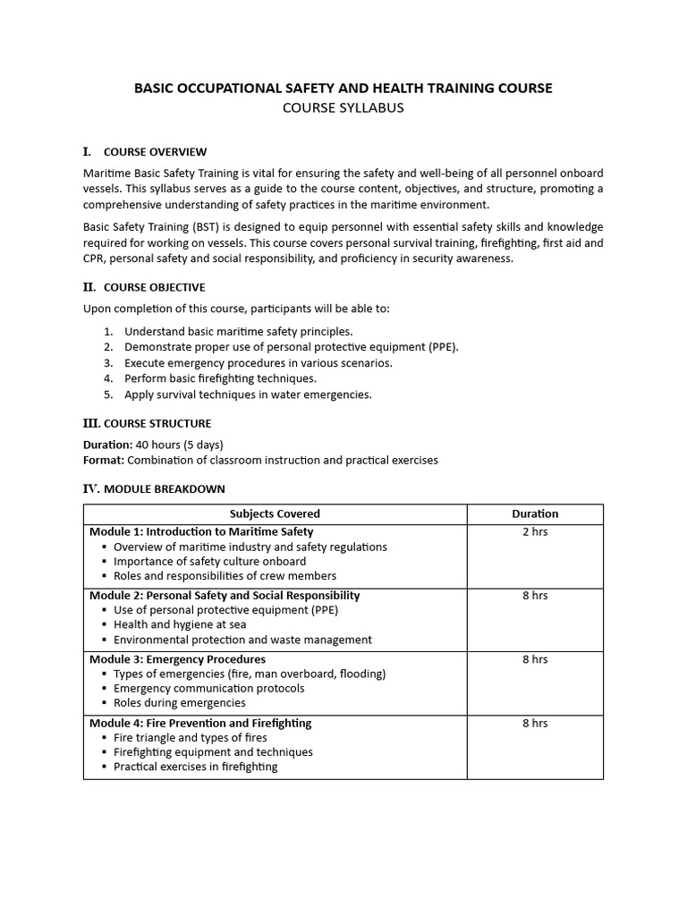 Basic Safety Training | PDF | First Aid | Firefighting