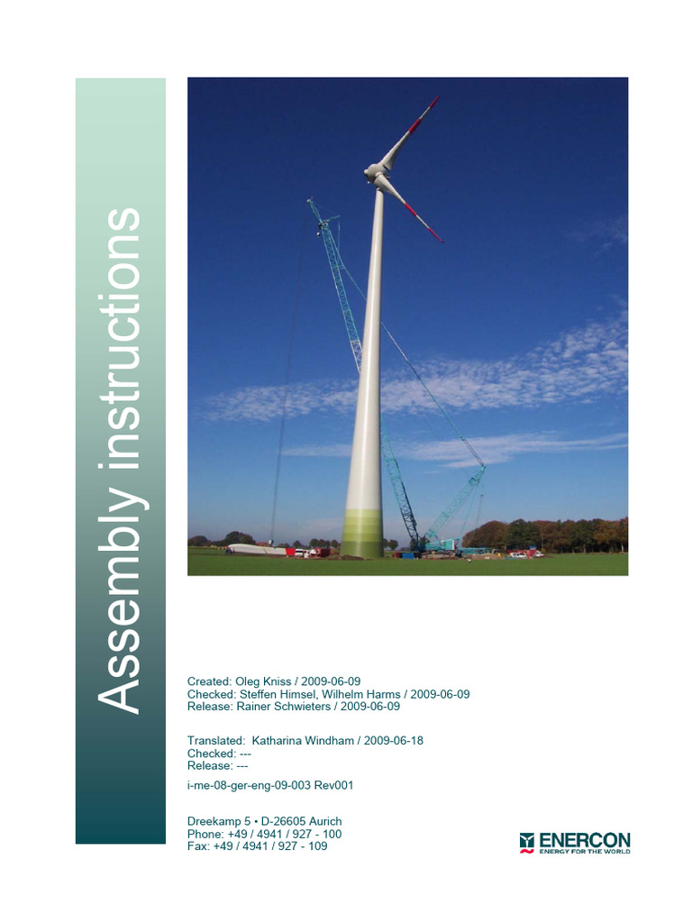 I-Me-08-Ger-Eng-09-003 Rev001 Single-Blade Installation E-70 E4, E-82 ...