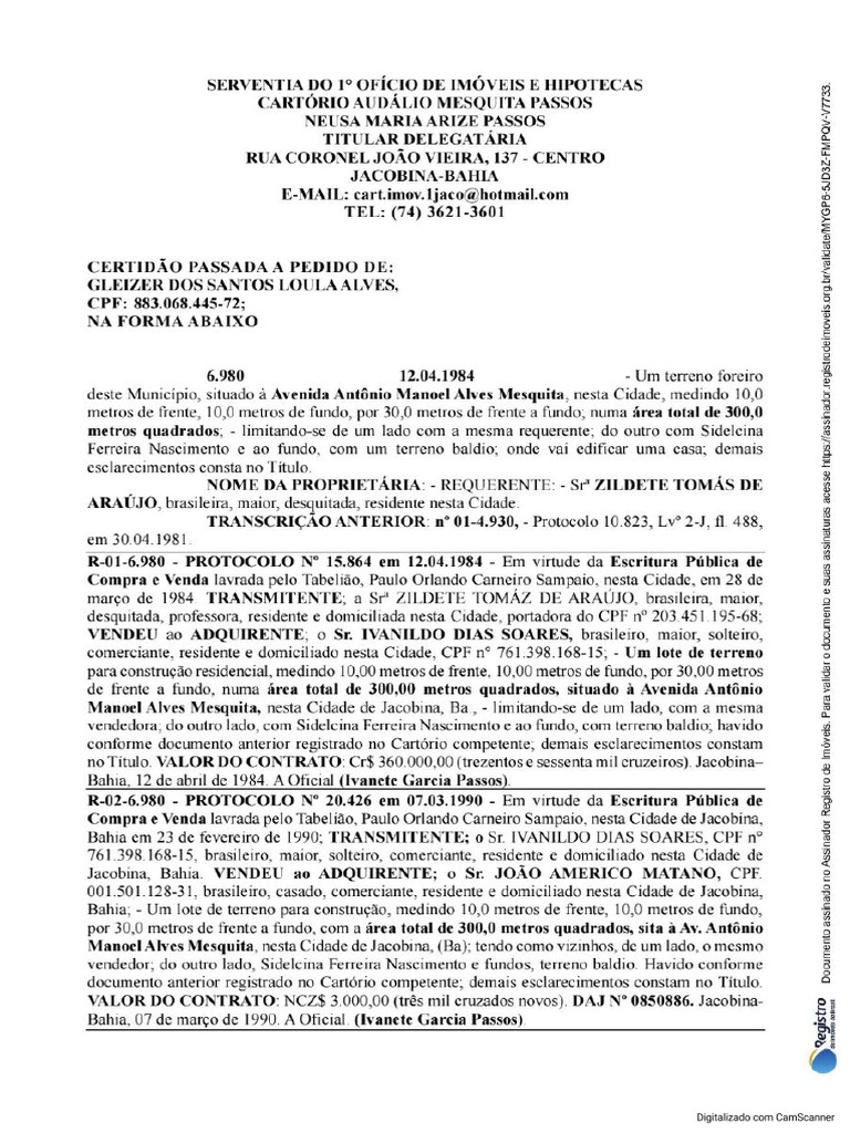 6.980 - CERTIDÃO 2-RG-Assinado | PDF