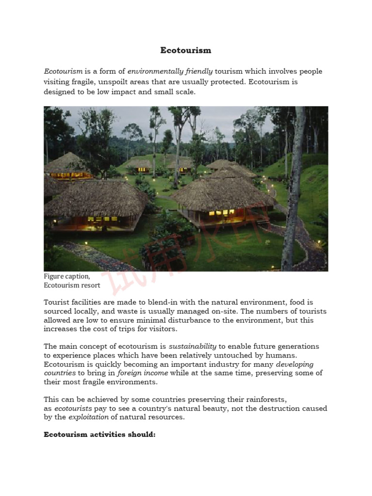 Understanding Ecotourism Principles | PDF | Tourism | Sustainability