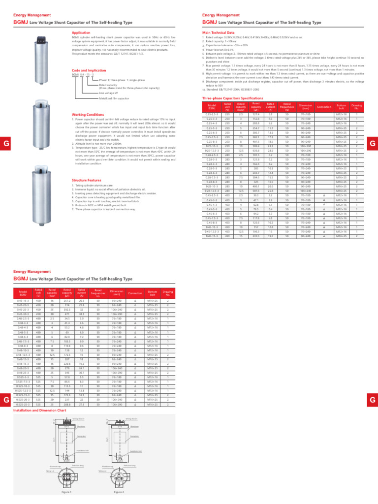 BGMJ-样本-23 11 18 | PDF | Capacitor | Electrical Engineering